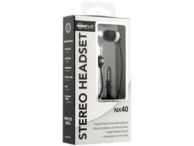Click here for NoiseHush Black/Silver 3.5mm Stereo Headset with M... prices