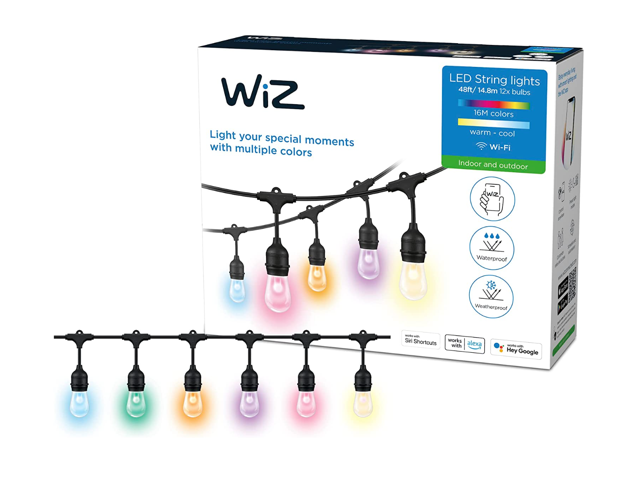 Click here for WiZ Connected 48ft/15M Outdoor WiFi Color String L... prices