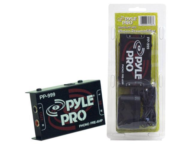 Pyle Pro Audio Phono Turntable Preamp with Ultra-Low Noise and 12-Volt Power Adapter - Black