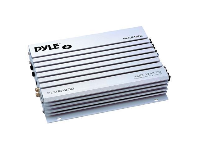 Pyle 2-Ch. Elite Series Marine Amplifier  Bridgeable 400W Waterproof Amp - Silver