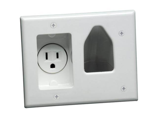 Click here for DataComm 45-0021-WH Recessed Cable Plate with Rece... prices