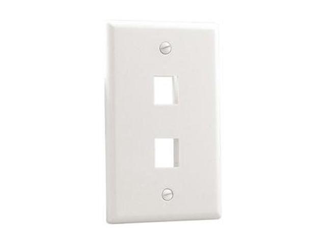 Click here for Steren 310-202WH Standard Keystone 2-Port Wall Pla... prices