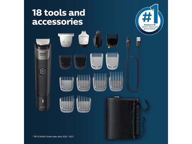 Philips Norelco Multigroom Series 5000 18 Piece  Beard Face  Hair  Body Hair Trimmer for Men - NO BLADE OIL MG5910/49