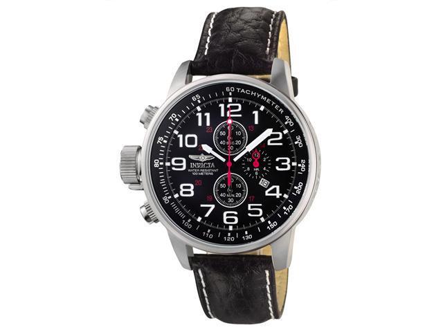 Invicta Mens 2770 I-Force Quartz Chronograph Black Dial Watch - Black