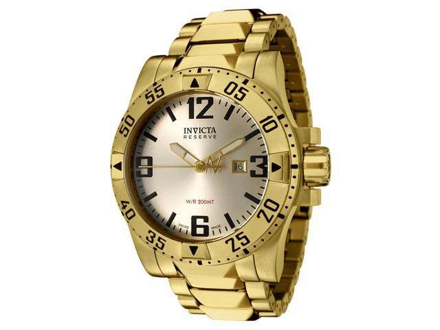 Click here for Mens Excursion Reserve 18K Gold Plated SS Silver-T... prices