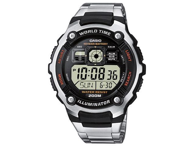 Click here for Casio Mens AE2000WD-1A Silver Stainless-Steel Quar... prices