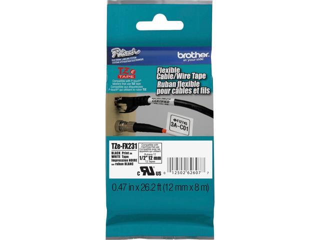 Click here for Brother TZE-FX231 Black on White Flexible ID Tape... prices