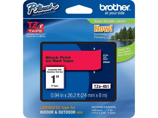 Click here for Brother TZE451 24 mm (0.94) Black on Red tape for... prices