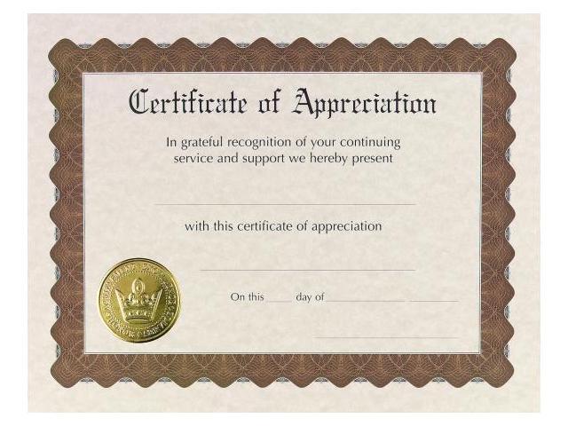 Click here for Ready-to-Use Certificates Appreciation 11 x 8.5 Iv... prices