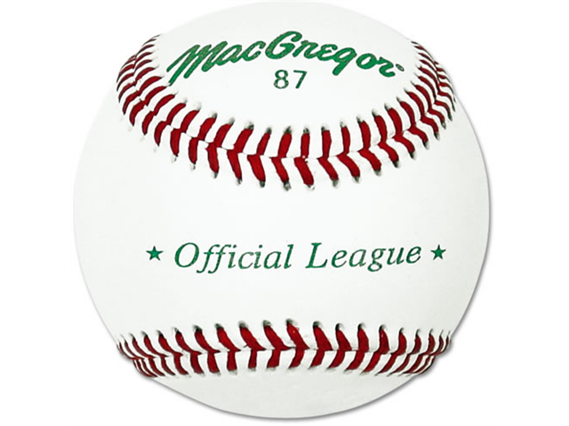 Click here for Mac #87 Official Split Leather Baseball prices