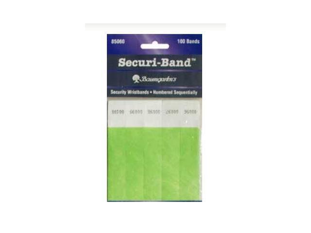 SICURIX Sequentially Number RED Security Wristbands 100 Pack RED (85020)