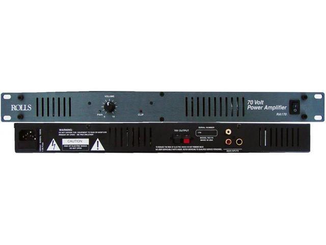 Click here for Rolls RA170 Rack Mount 70V 70 Watt 1U Power Amplif... prices