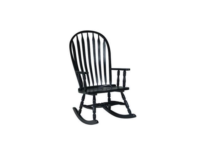 International Concepts Solid Wood Rocker - Black