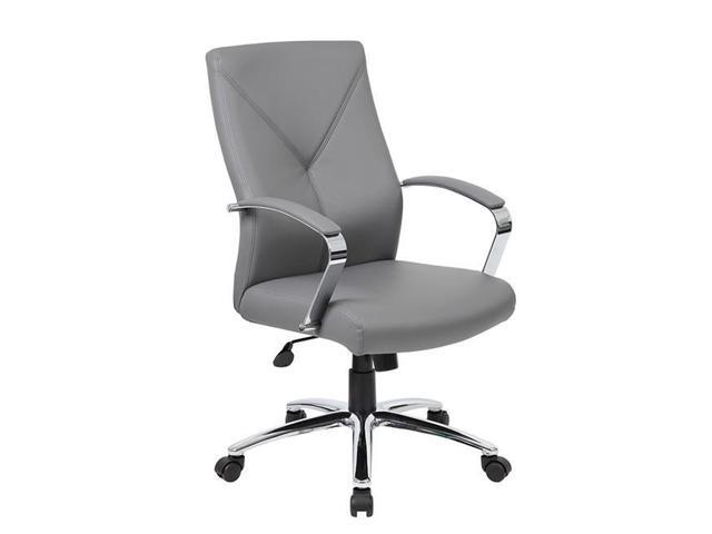 Click here for Norstar B10101-GY LeatherPlus Executive Chair - Gr... prices