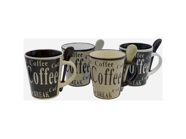 Click here for Gibson Bareggio 8pc Coffee with Spoon Set  4 Desig... prices