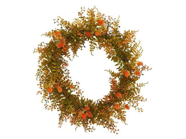 Click here for Nearly Natural 21 Autumn Fern Artificial Wreath -... prices