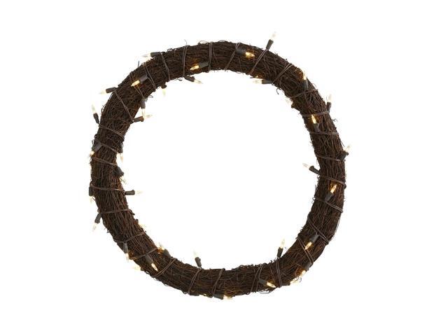 Click here for Nearly Natural 20 Vine Wreath with 50 White Warm L... prices