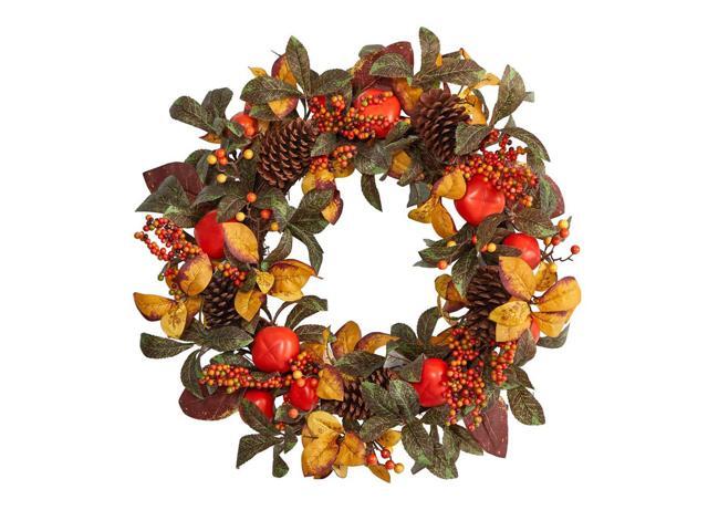 Click here for Nearly Natural 26 Autumn Persimmon and Pinecones A... prices