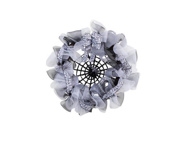 Click here for Nearly Natural 26 Halloween Spider Web Mesh Wreath prices