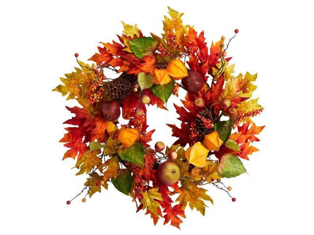 Click here for Nearly Natural 24 Autumn Maple Leaf & Berries Fall... prices
