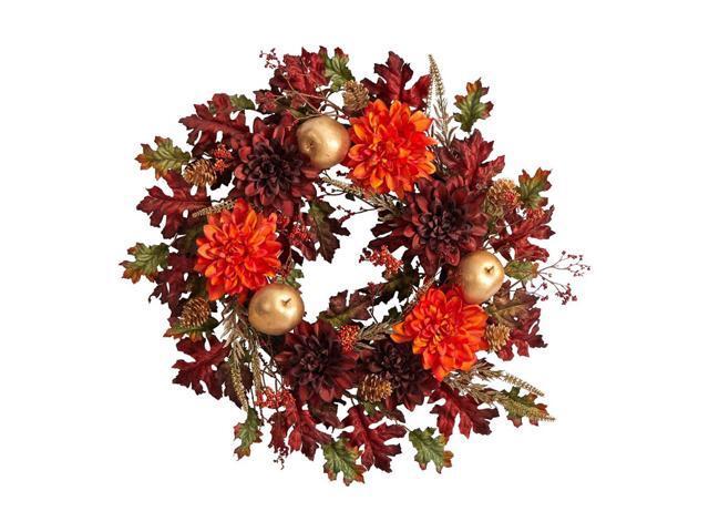 Click here for Nearly Natural 24 Oak Leaf and Berries Autumn Arti... prices