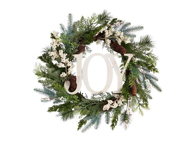 Click here for Nearly Natural 24 Christmas Joy Greenery Holiday A... prices