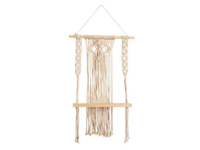 Click here for Nearly Natural 24 Boho Chic Wood Macrame Single Sh... prices