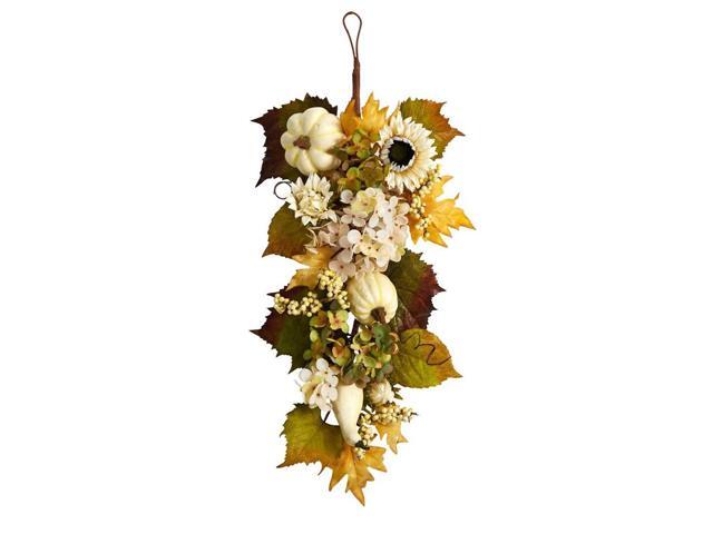 Click here for 33 Fall Sunflower  Hydrangea and White Pumpkin Art... prices