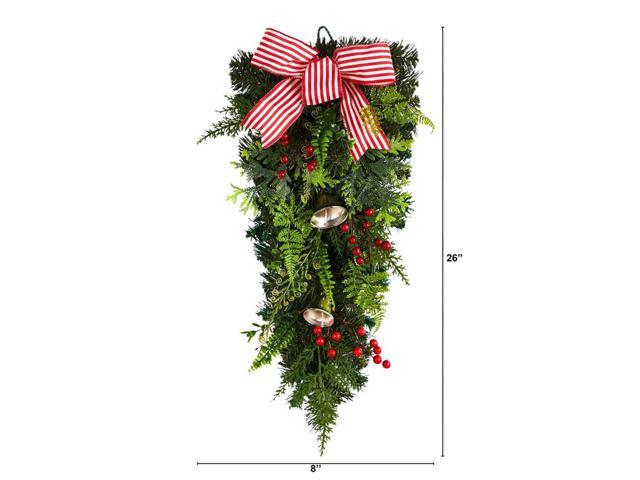 Click here for 26 Holiday Christmas Bells and Bow Artificial Swag prices