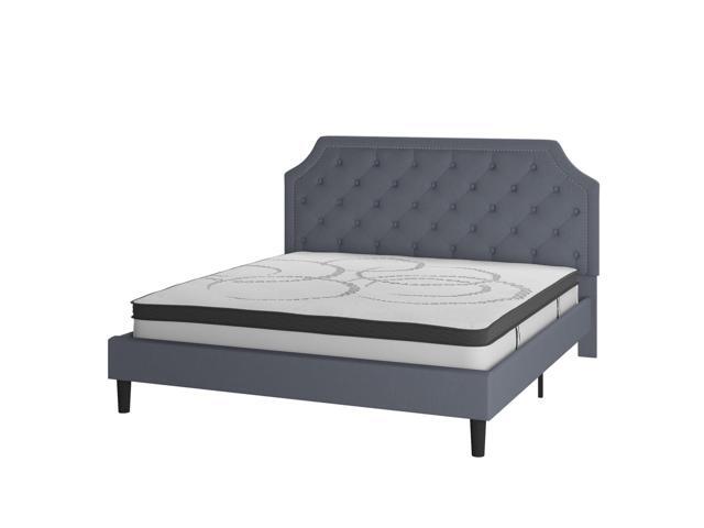 Click here for Brighton King Size Tufted Upholstered Platform Bed... prices