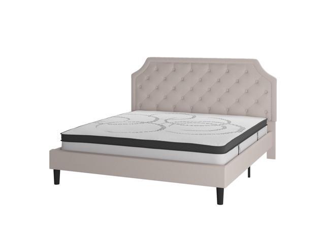 Click here for Brighton King Size Tufted Upholstered Platform Bed... prices