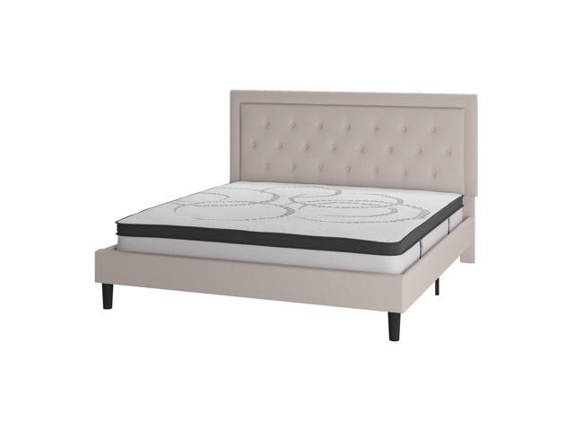 Click here for Roxbury King Size Tufted Upholstered Platform Bed... prices