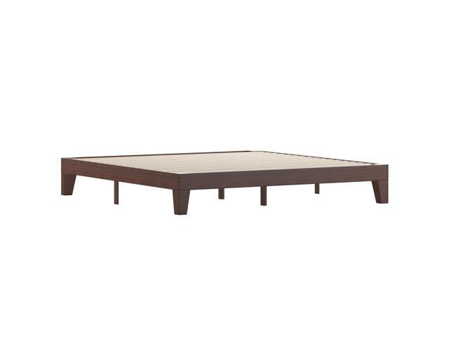 Click here for Evelyn Walnut Finish Solid Wood King Platform Bed... prices