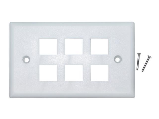 Click here for Cable Wholesale 6 Hole for keystone Jack Wall Plat... prices