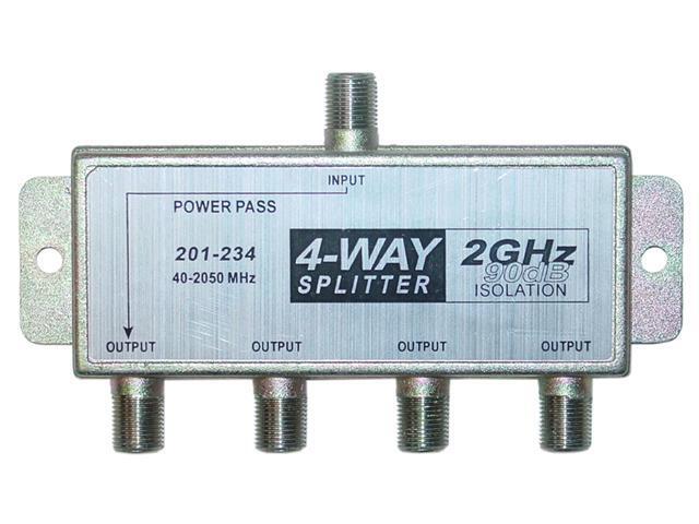 Click here for Cable Wholesale F-Pin (Coax) Splitter  4 way  2 GH... prices
