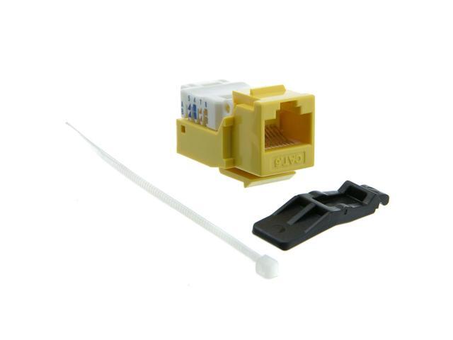 Click here for Cable Wholesale Cat 6 Keystone Jack  Yellow  Tooll... prices