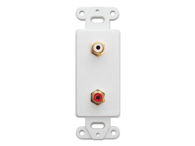 Click here for Cable Wholesale Decora Wall Plate Insert White RCA... prices