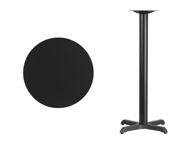 Click here for 24 Round Black Laminate Table Top with 22 x 22 Bar... prices
