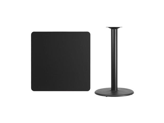 Click here for 36 Square Black Laminate Table Top with 24 Round B... prices