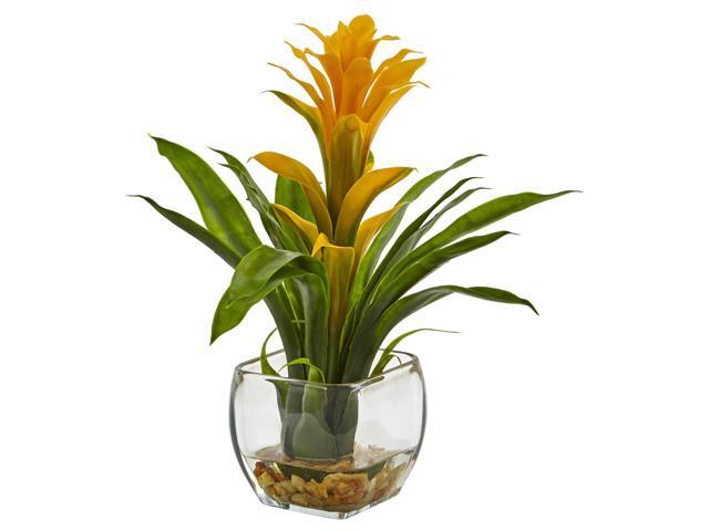 Click here for Nearly Natural 6897-YL Bromeliad with Vase Arrange... prices