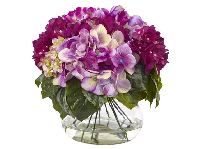 Click here for Nearly Natural 1364-BU Multi-Tone Hydrangea with V... prices