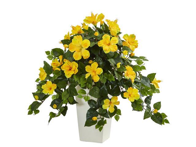 Click here for Home Decorative Yellow Hibiscus Artificial Plant i... prices