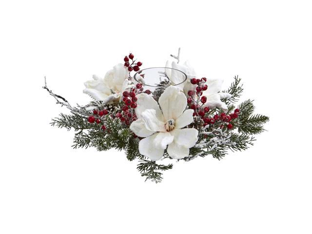 Click here for Christmas Decor Frosted Magnolia and Berry Artific... prices