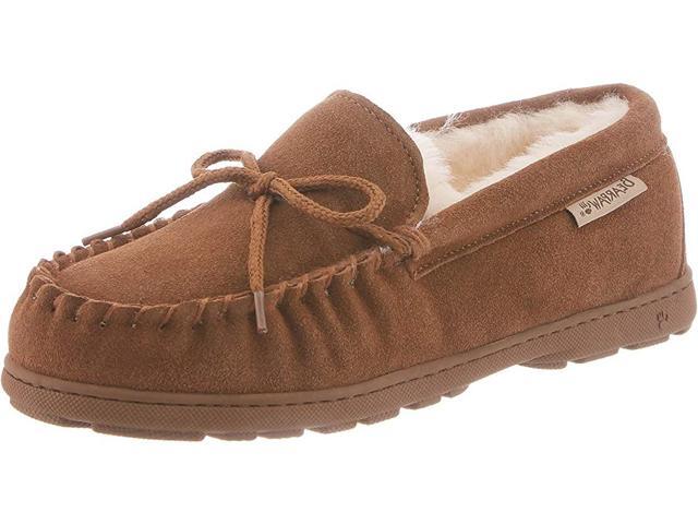Click here for BEARPAW Womens Mindy Moccasin Slippers - Hickory prices