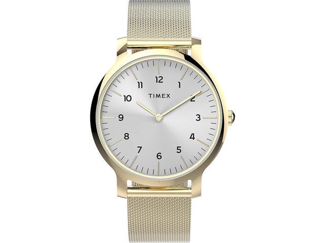 Click here for Timex Gallery Norway 34mm Gold Mesh Ladies Watch prices