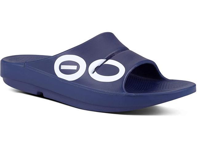 Click here for OOFOS Unisex OOahh Sport Slide Sandal - Navy - M3/... prices