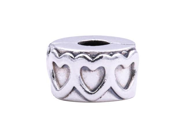 Pandora Sterling Silver Band of Hearts Clip Charm - Silver