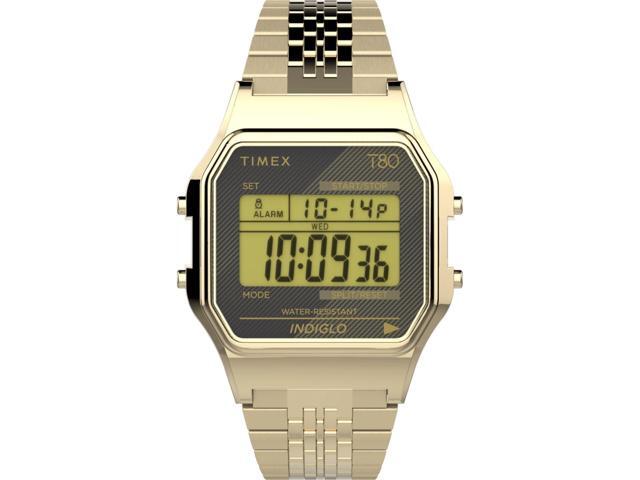 Click here for Timex Timex 80 Gold-Tone Digital Unisex Watch prices