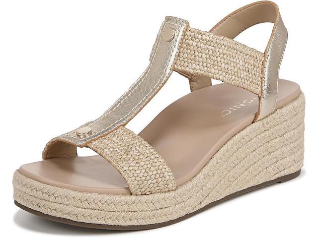 Click here for Vionic Womens Calera Wedge Sandal - Gold Metallic... prices