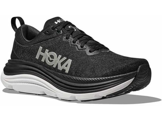 Click here for Hoka Mens Gaviota 5 Running Shoes - Black/White prices